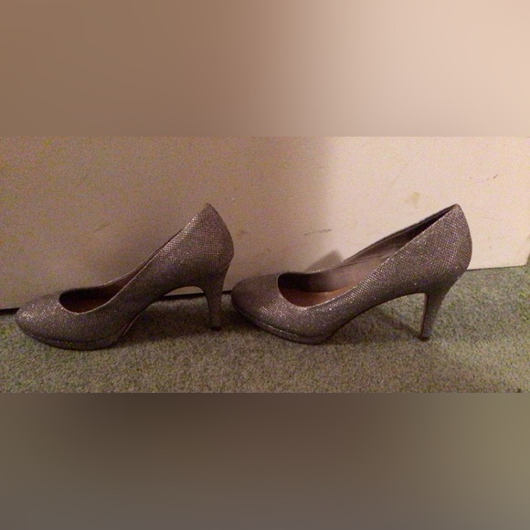 Style & Co. | Shoes | Style Co Silver Metallic High Heels | Poshmark